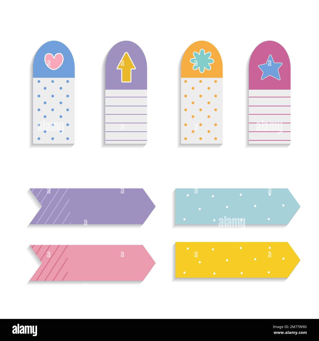 Colorful sticky reminder note papers set Stock Vector Image & Art - Alamy