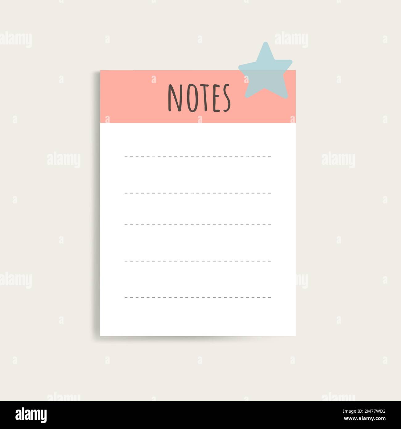 Cute white note paper vector Stock Vector Image & Art - Alamy