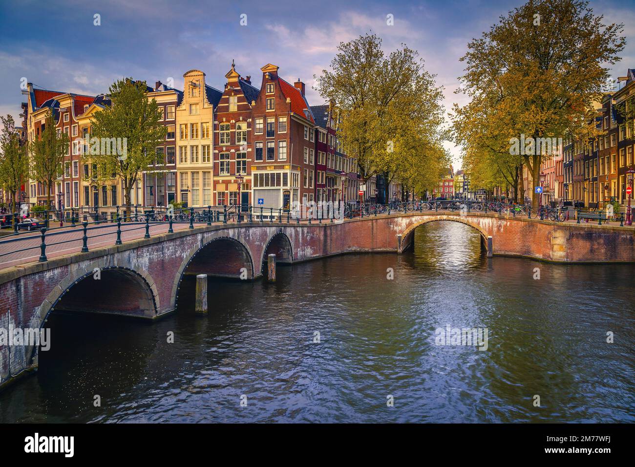 One of the most beautiful and visited old bridge over the water canals ...