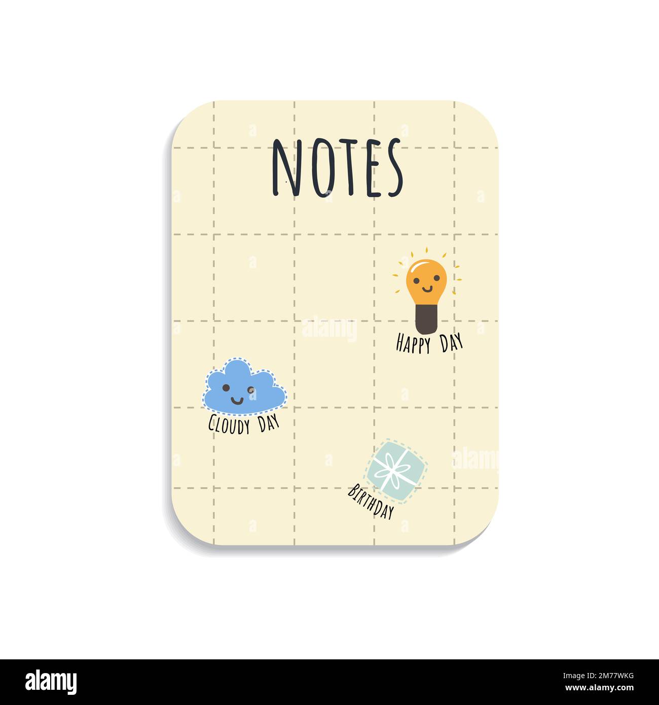 Sticky note on light Stock Vector Images - Alamy