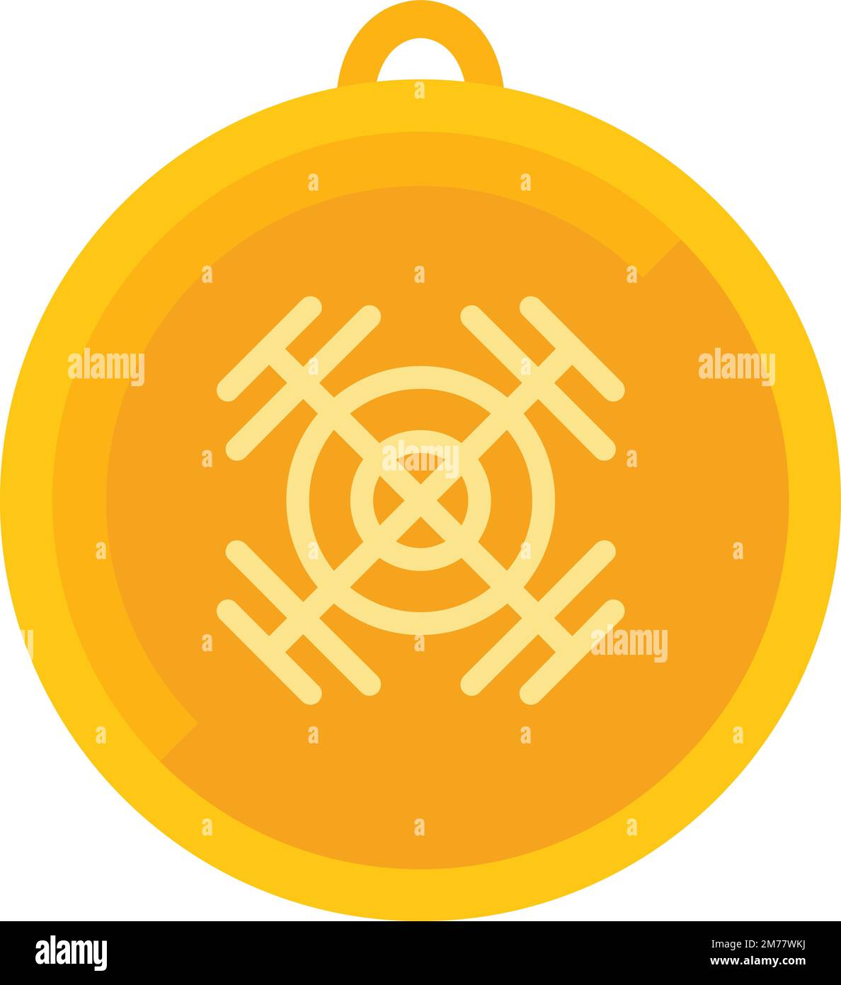 China amulet icon flat vector. Charm neko. Fortune money isolated Stock ...