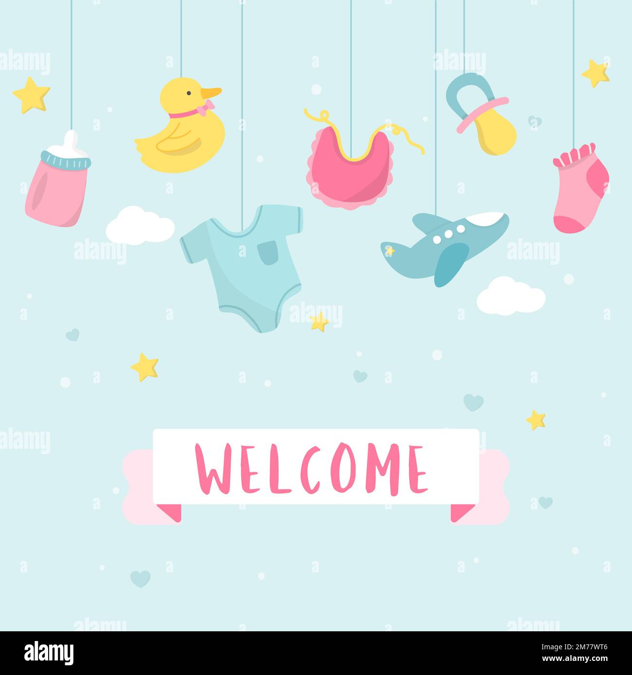 Birth decorations Stock Vector Images - Alamy