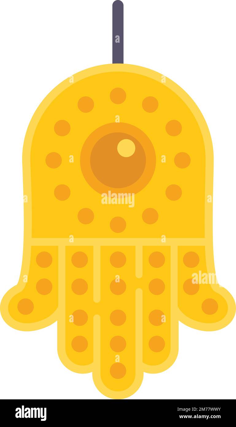 Hamsa hand icon flat vector. Chinese year. Maneki japan isolated Stock ...