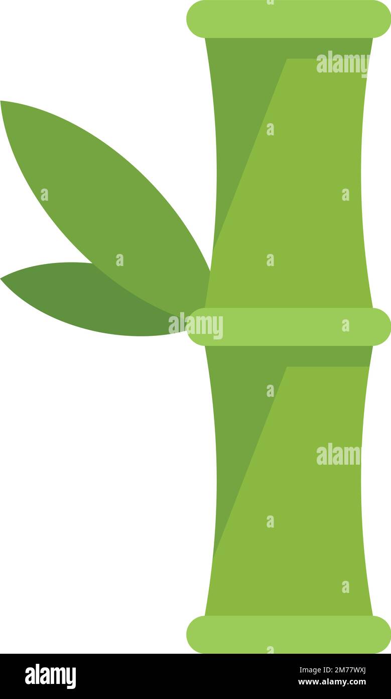 Lucky charm bamboo icon flat vector. Fortune year. Amulet luck isolated ...