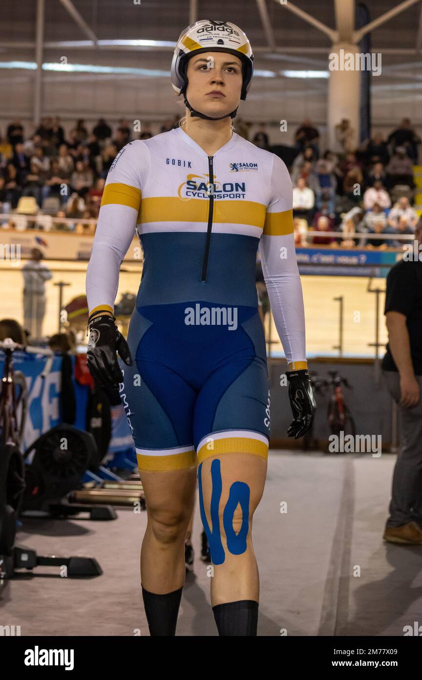 Mathilde GROS, Women's Keirin during the Track Cycling French ...