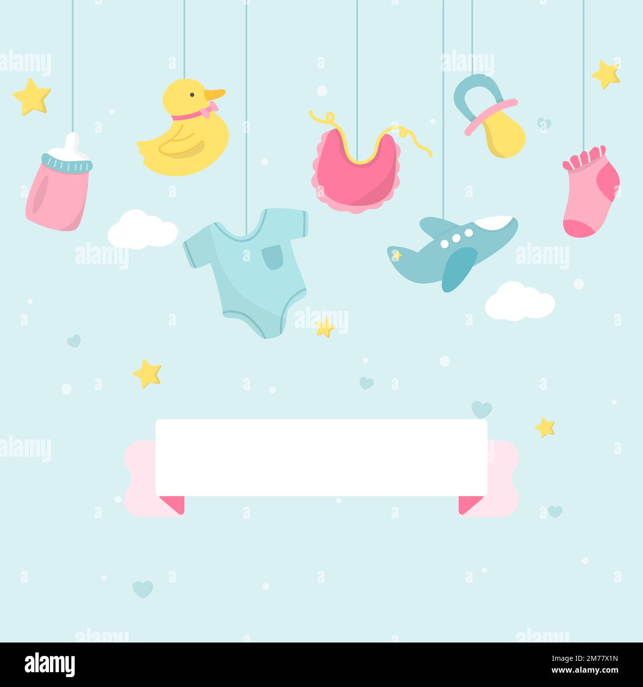 Boy blue theme baby Stock Vector Images - Alamy