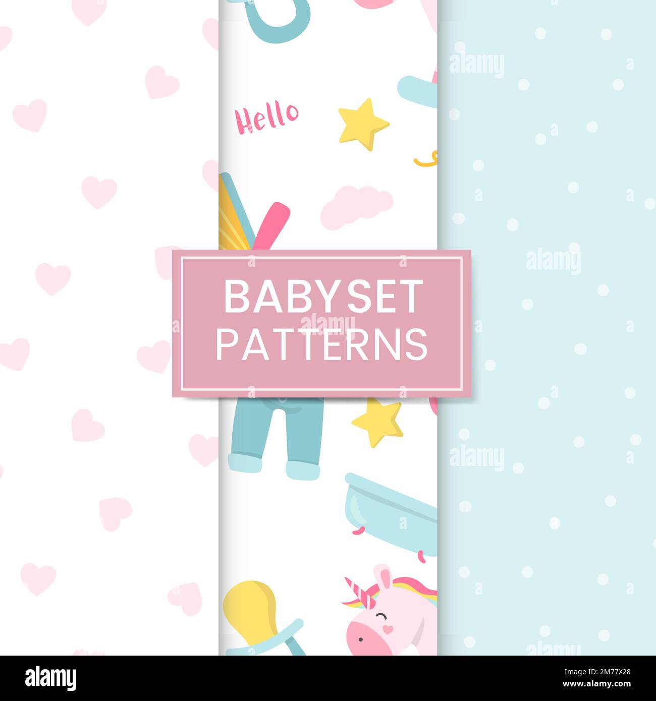 Set of baby pattern vector Stock Vector Image & Art - Alamy