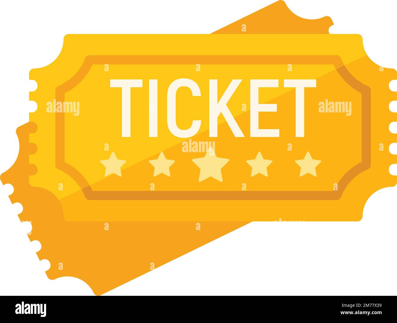 Lucky ticket icon flat vector. Chinese fortune. Asia cute isolated ...