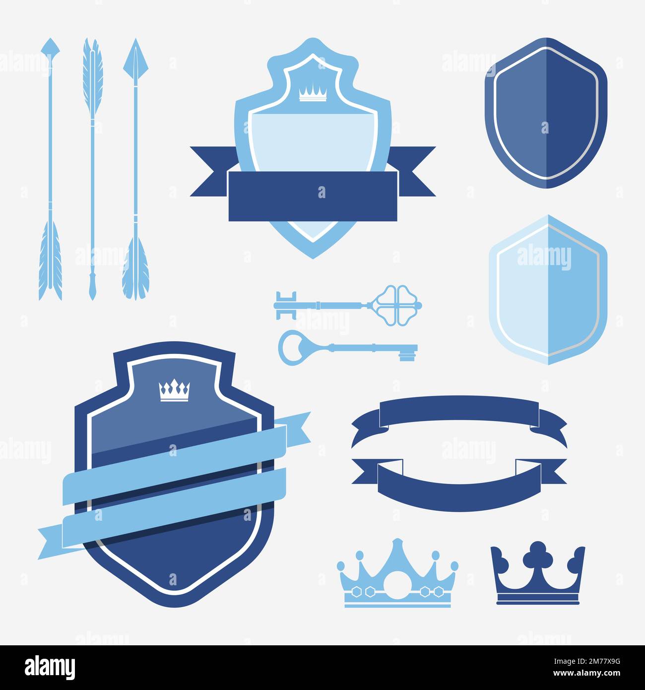 Set of blue label ornament vectors Stock Vector Image & Art - Alamy