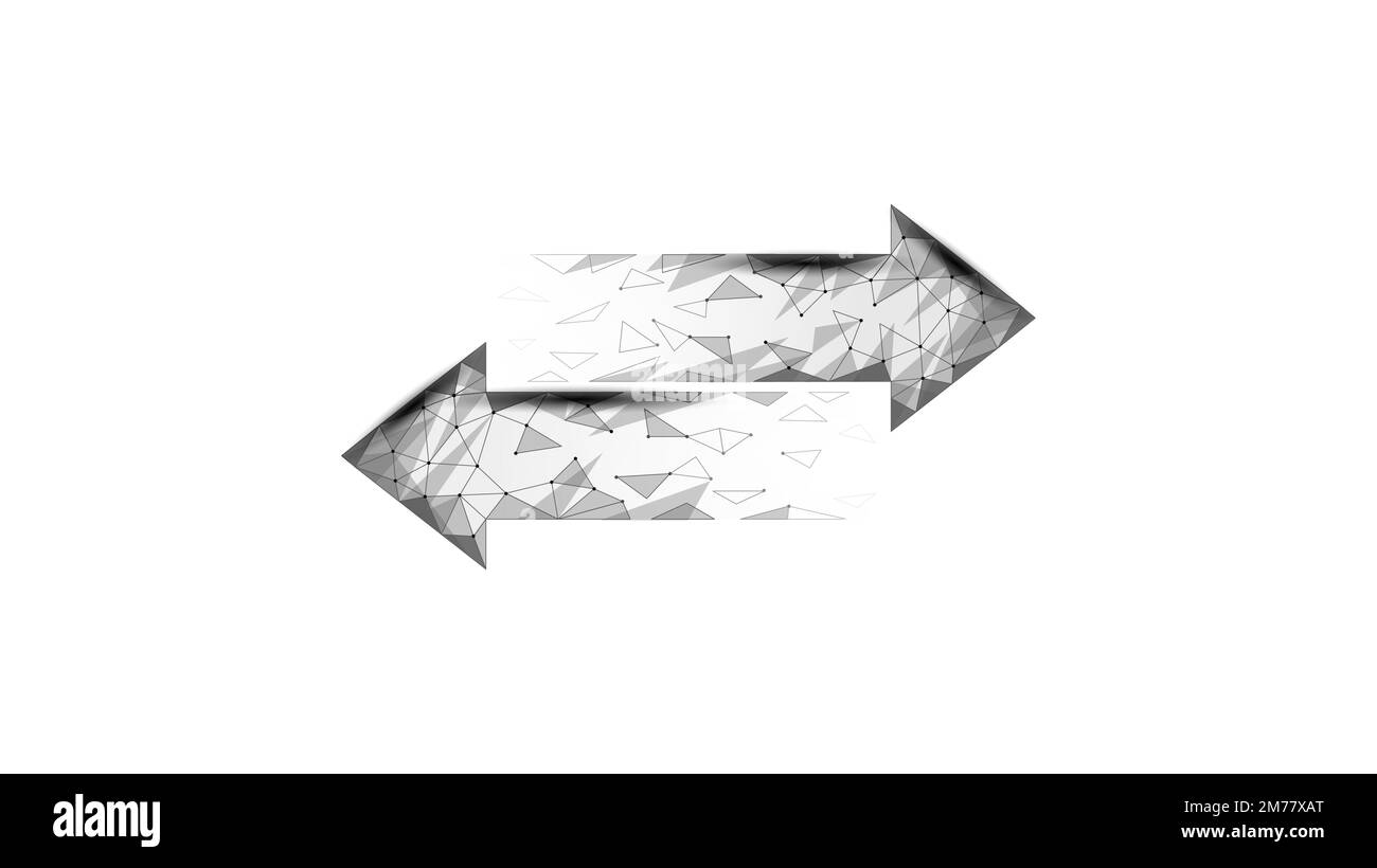 Money exchange arrows symbol concept. 3D geometric finance online ...