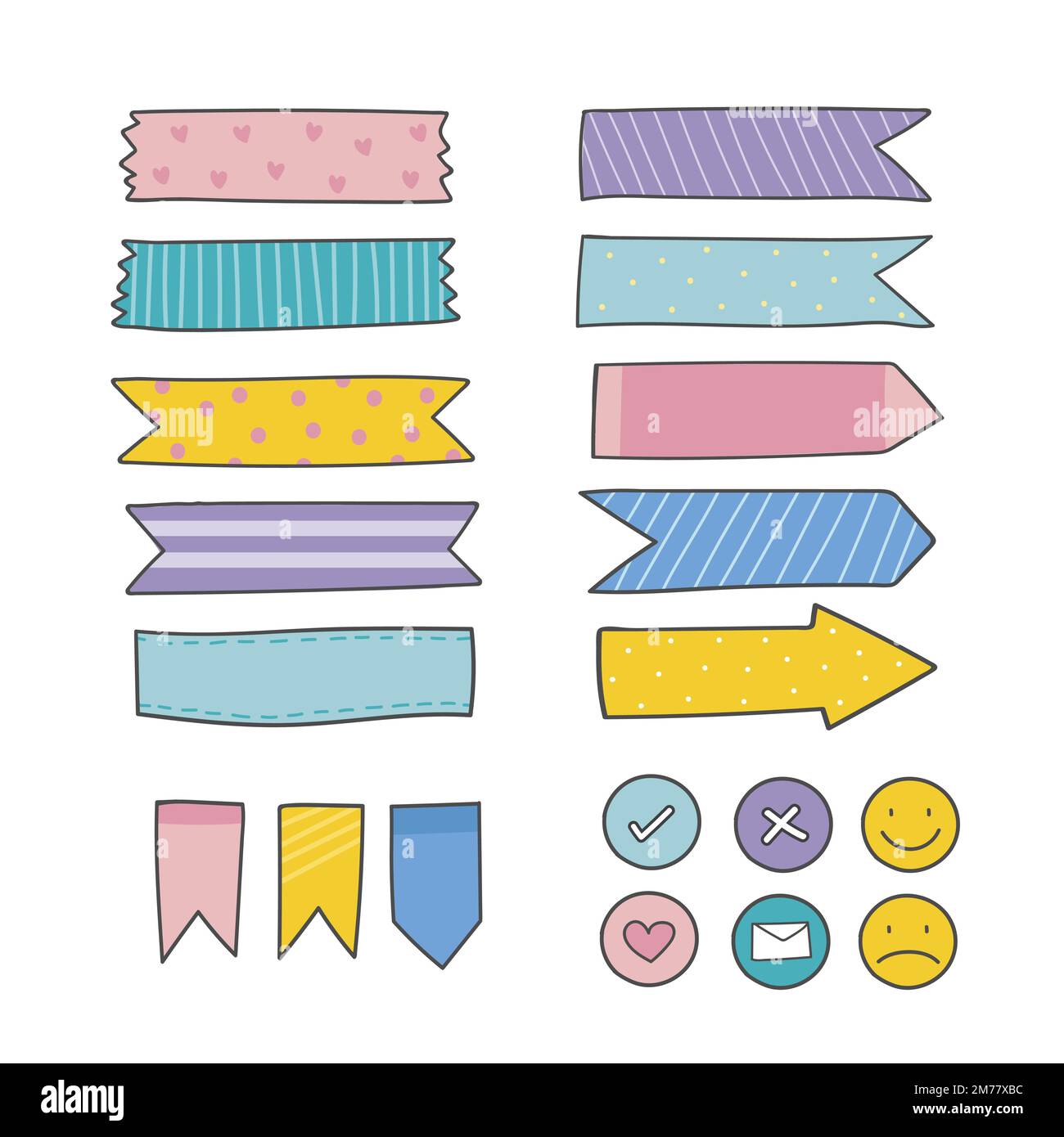 Cute colorful sticky reminder note papers set Stock Vector Image & Art ...