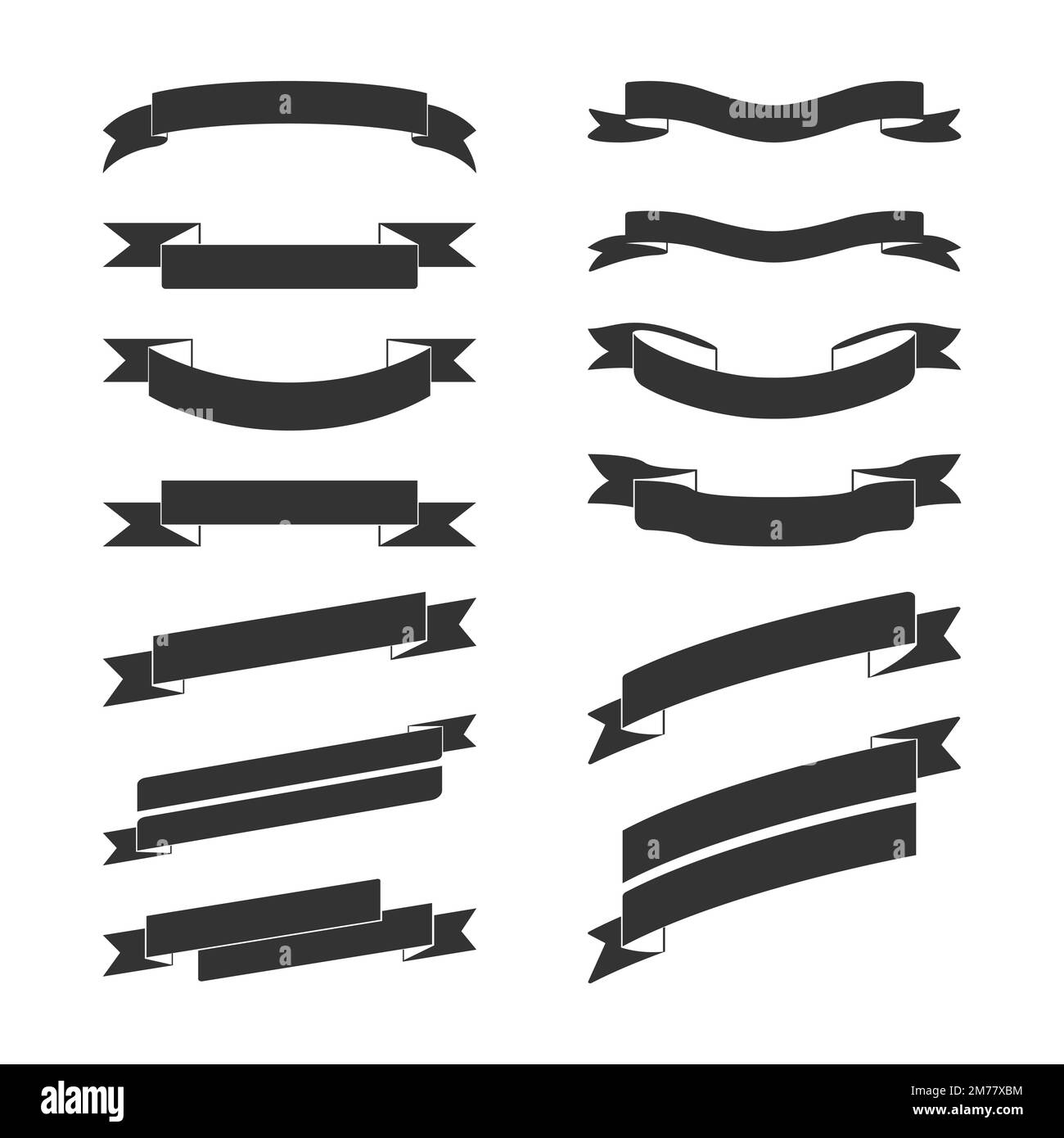 Set of black banner vectors Stock Vector Image & Art - Alamy