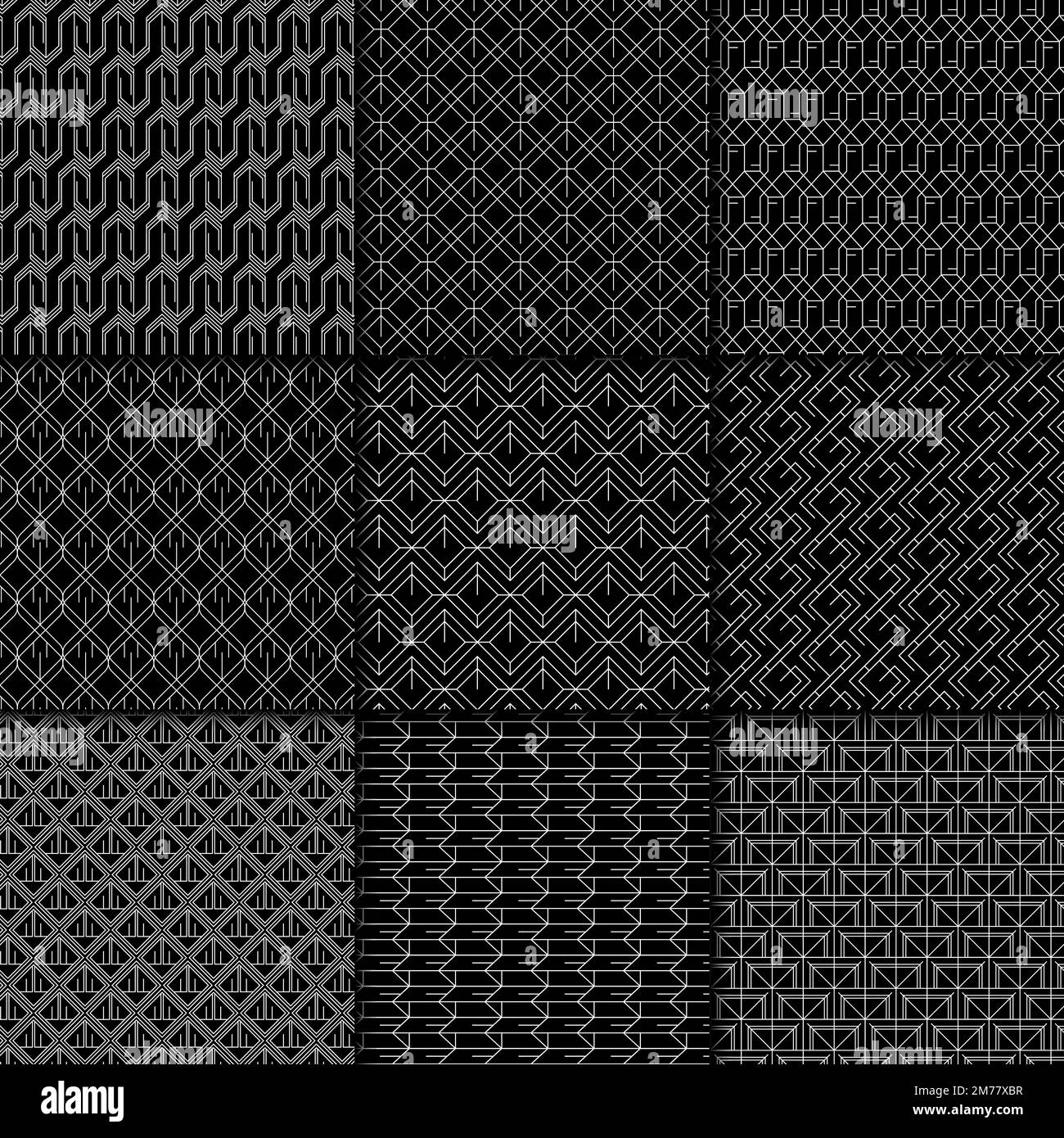 Set of geometric patterned backgrounds vector Stock Vector Image & Art ...