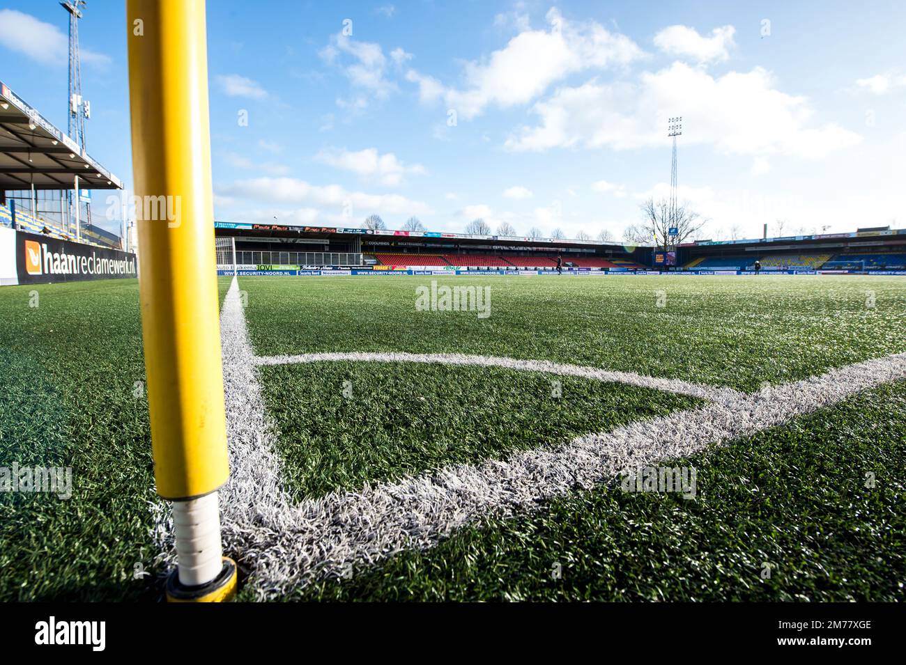 LEEUWARDEN - corner flag in the corner of the stadium during the Dutch ...