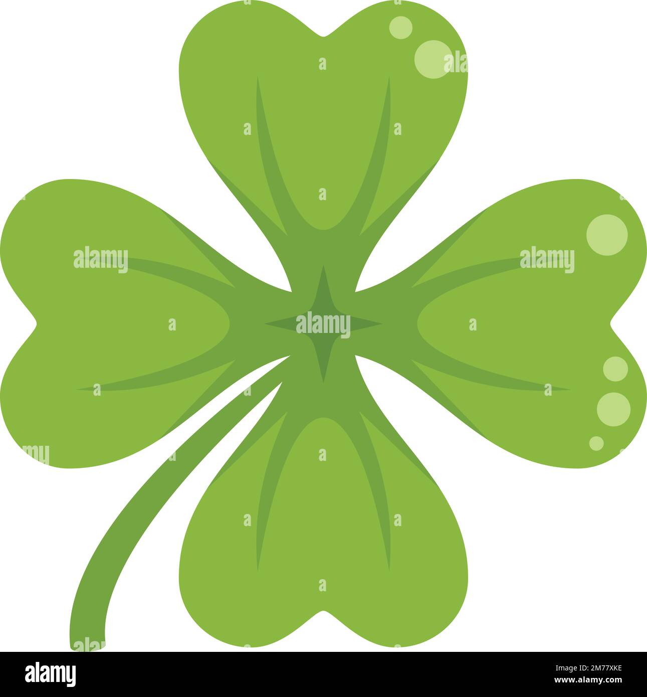 Lucky clover icon flat vector. Four leaf. Fortune luck isolated Stock ...