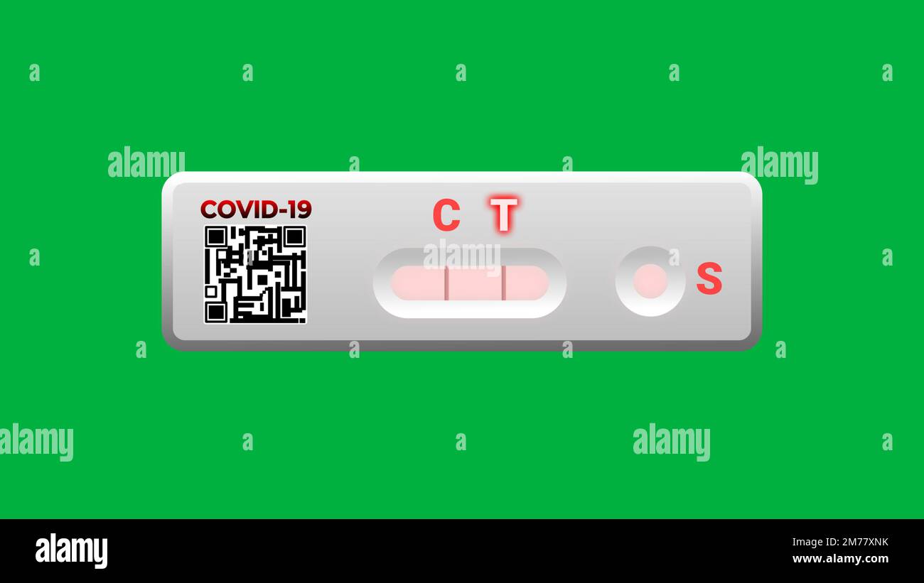 covid 19 positive test report illustration on green screen Stock Photo ...