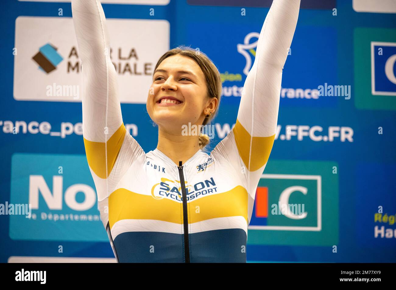 Mathilde GROS, Women's Keirin during the Track Cycling French ...