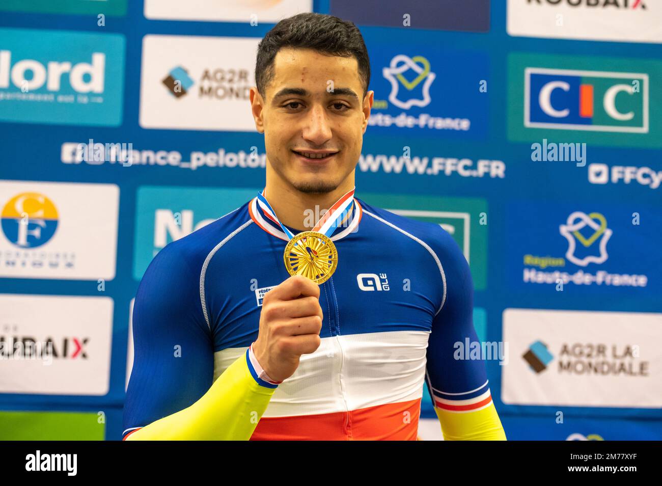 Rayan HELAL, Men's Sprint during the Track Cycling French championships ...