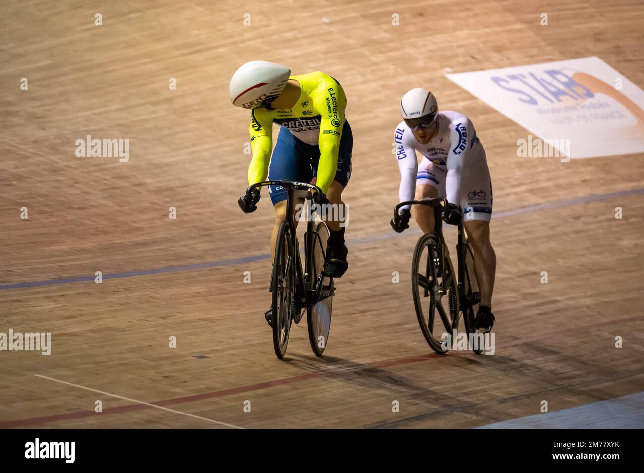 Rayan HELAL and Sebastien VIGIER, Men's Sprint during the Track Cycling ...