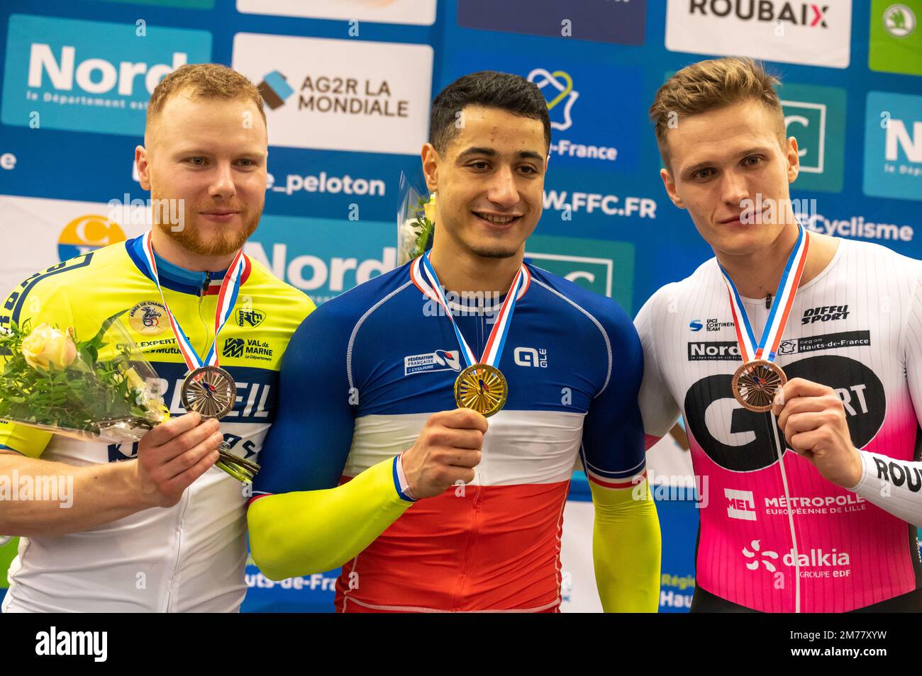 Sebastien VIGIER and Rayan HELAL and Tom DERACHE, Men's Sprint during ...