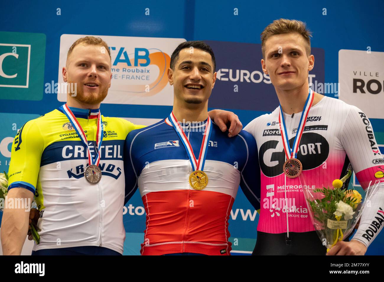 Sebastien VIGIER and Rayan HELAL and Tom DERACHE, Men's Sprint during ...