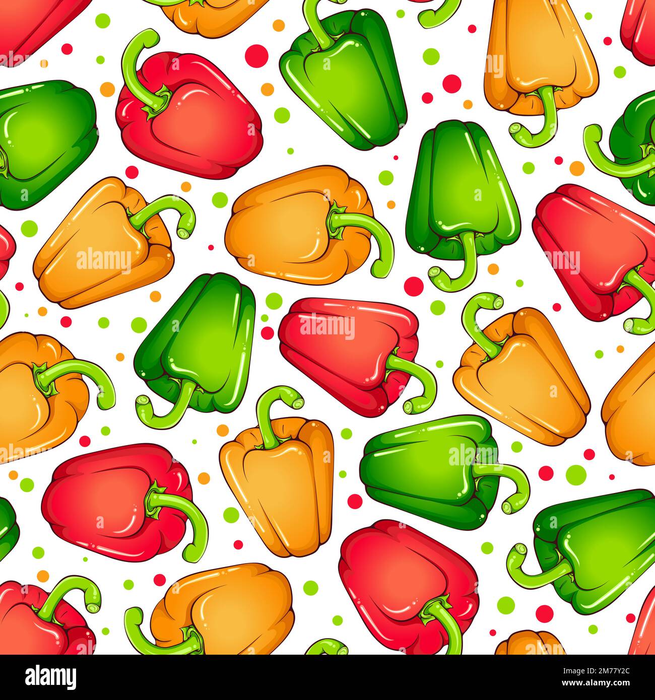 Yellow red paprika bell Stock Vector Images - Alamy