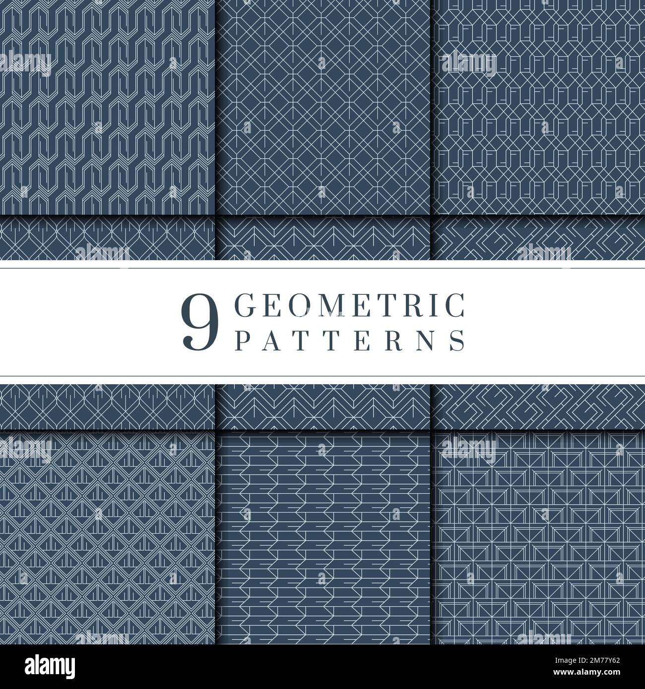 Set of geometric patterned backgrounds vector Stock Vector Image & Art ...