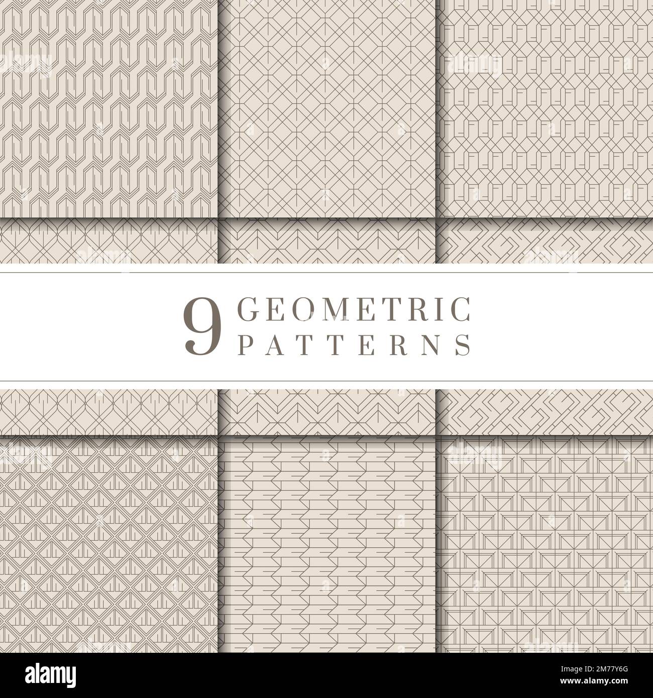 Set of geometric patterned backgrounds vector Stock Vector Image & Art ...