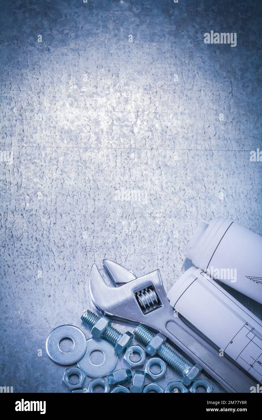 Adjustable key bolt washers nuts bolts and rolled up construction ...