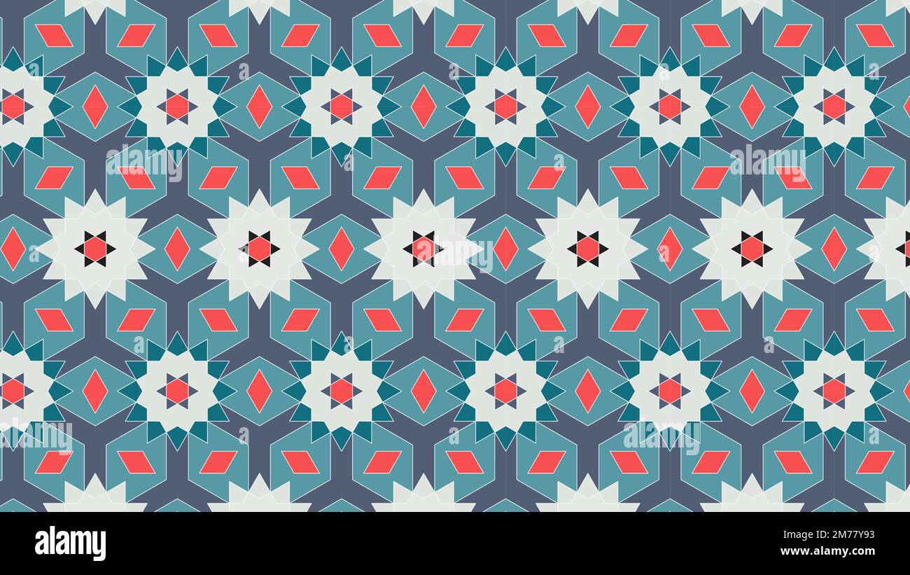 Arabic seamless pattern in multicolored palette. Arabic Muslim ethnic ...