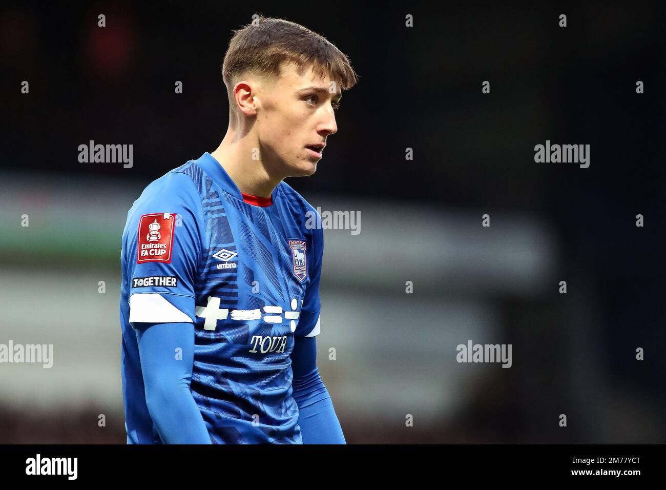 Ipswich Town's Cameron Humphreys in action during the Emirates FA Cup ...