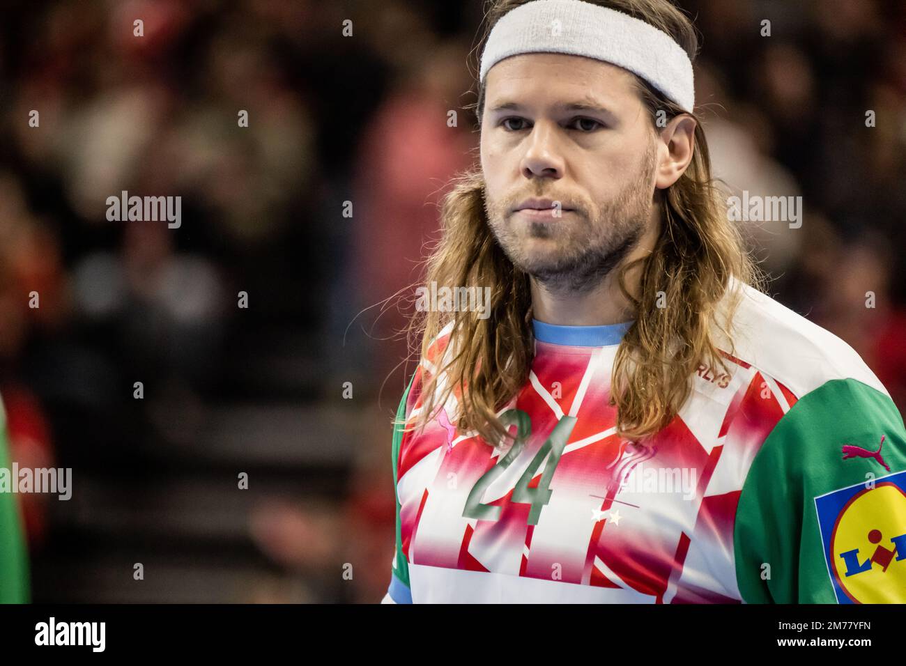 Copenhagen, Denmark. 07th Jan, 2023. Mikkel Hansen (24) of Denmark seen ...