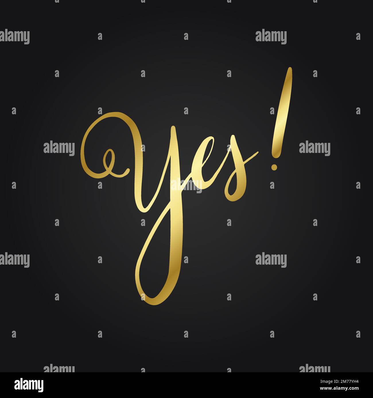 Yes! handwritten typography style vector Stock Vector Image & Art - Alamy