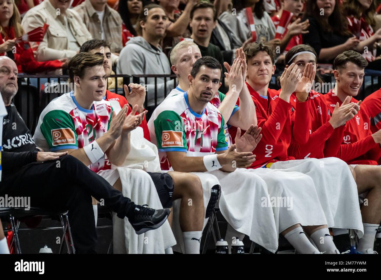 Copenhagen, Denmark. 07th Jan, 2023. Rasmus Lauge (11) of Denmark seen ...
