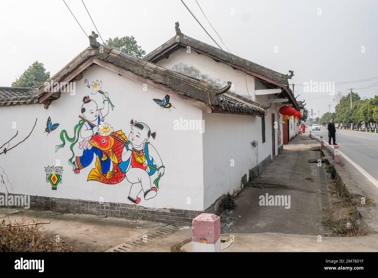 DEYANG, CHINA - JANUARY 8, 2023 - A New Year painting is seen on the ...