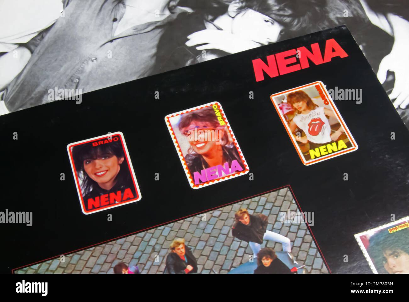 Viersen, Germany - November 9. 2022: Closeup of isolated vinyl record ...