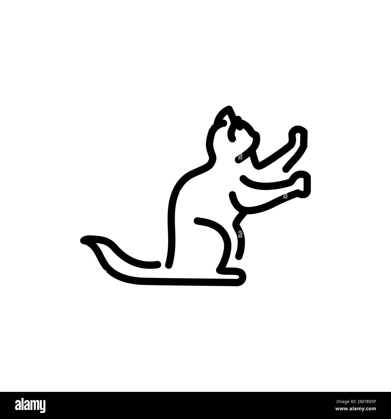 Cat enjoy rest color line icon. Pictogram for web page, mobile app ... Cat enjoy rest color line icon. Pictogram for web page, mobile app ...