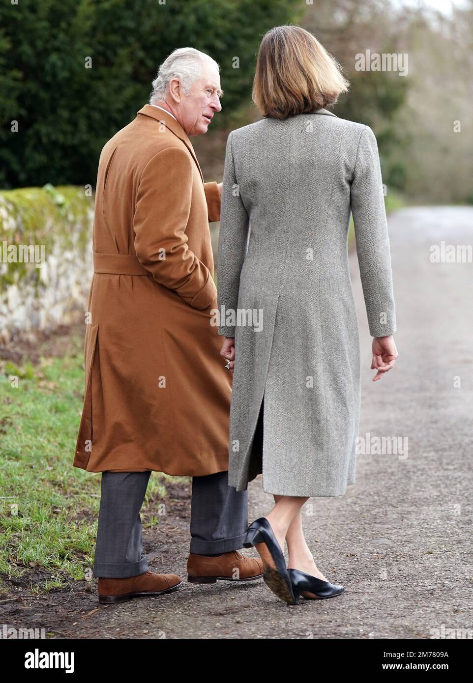King Charles III leaves Castle Rising Church in Norfolk, after ...