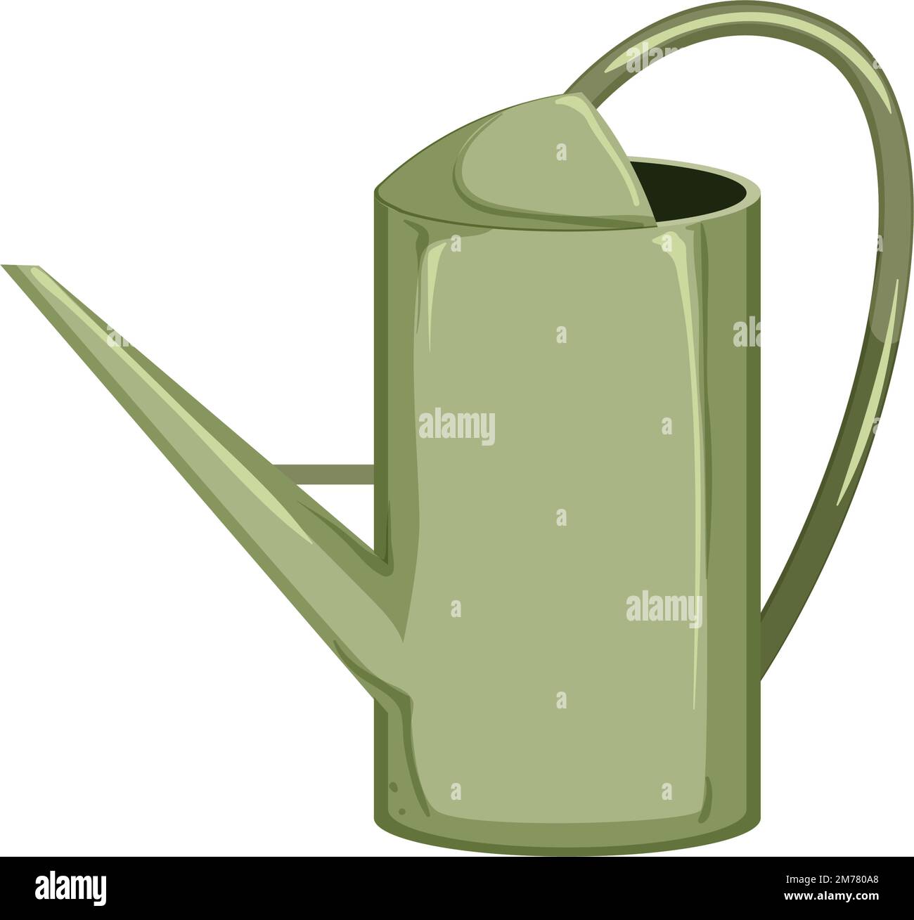 green watering can cartoon vector illustration Stock Vector Image & Art ...