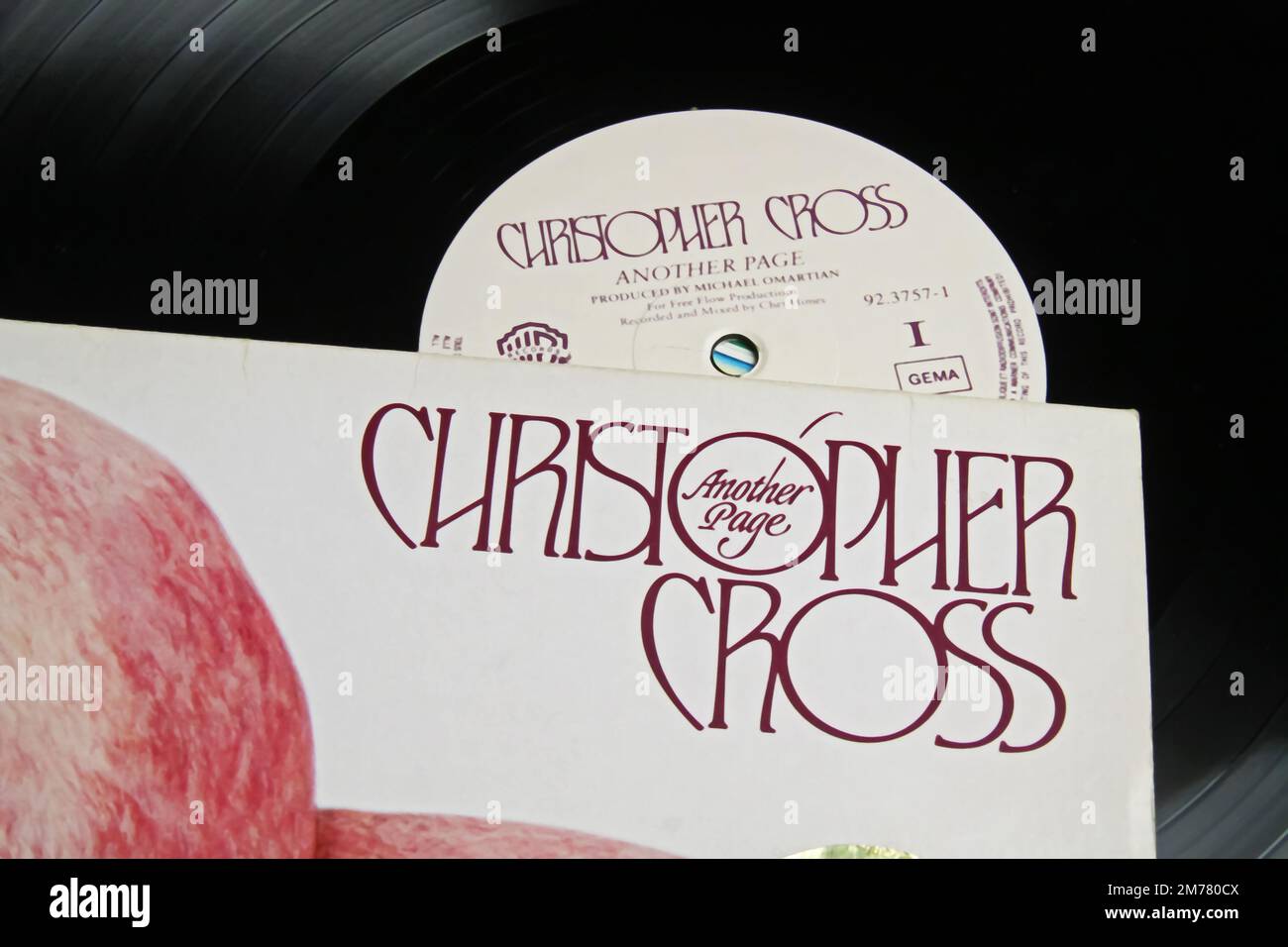 Viersen, Germany - November 9. 2022: Closeup of isolated vinyl record ...