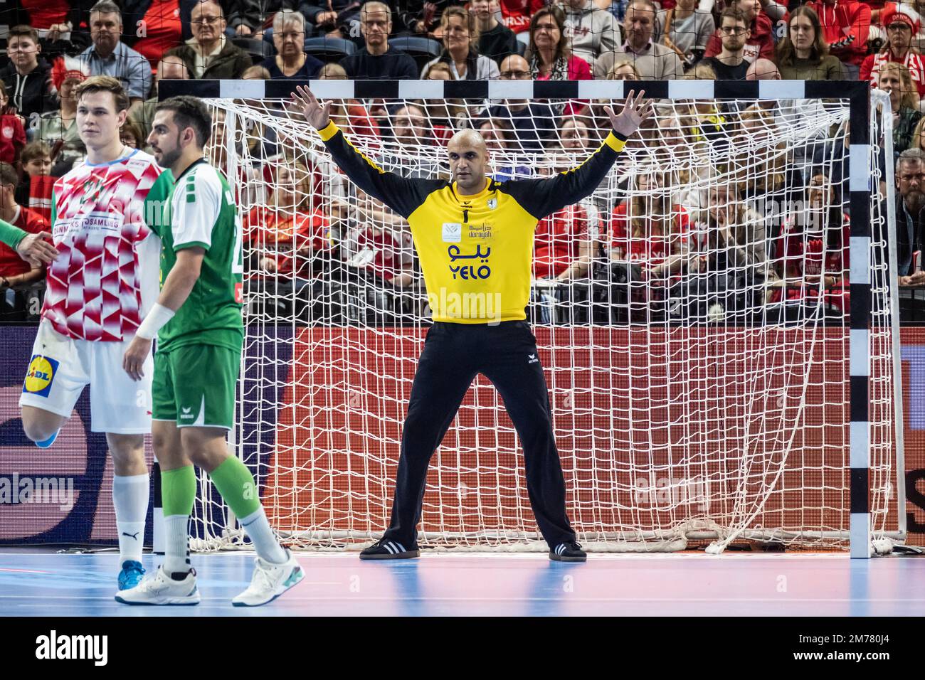 Copenhagen, Denmark. 07th Jan, 2023. Mohammed Amro (1) of Saudi Arania ...