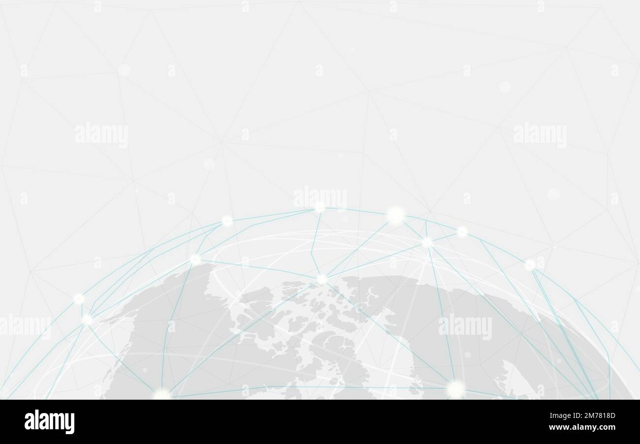 Worldwide connection gray background illustration vector Stock Vector ...