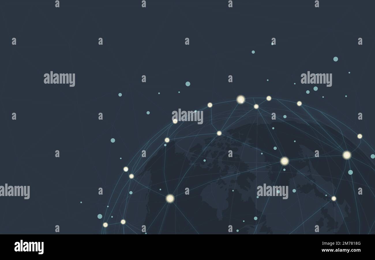 Worldwide connection blue background illustration vector Stock Vector ...