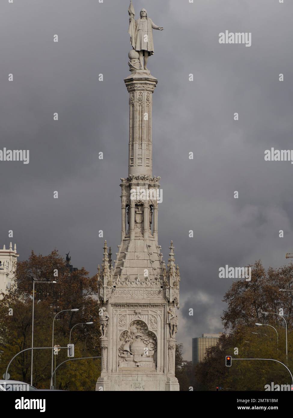 Columbus square with Monument to Christopher Columbus. Plaza de Colon ...