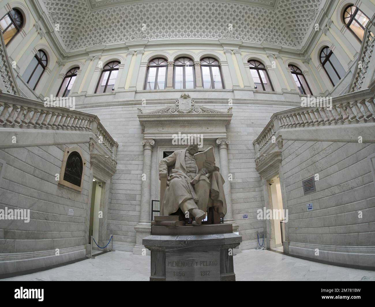 National Library of Madrid, Spain. architecture and art interior Stock ...