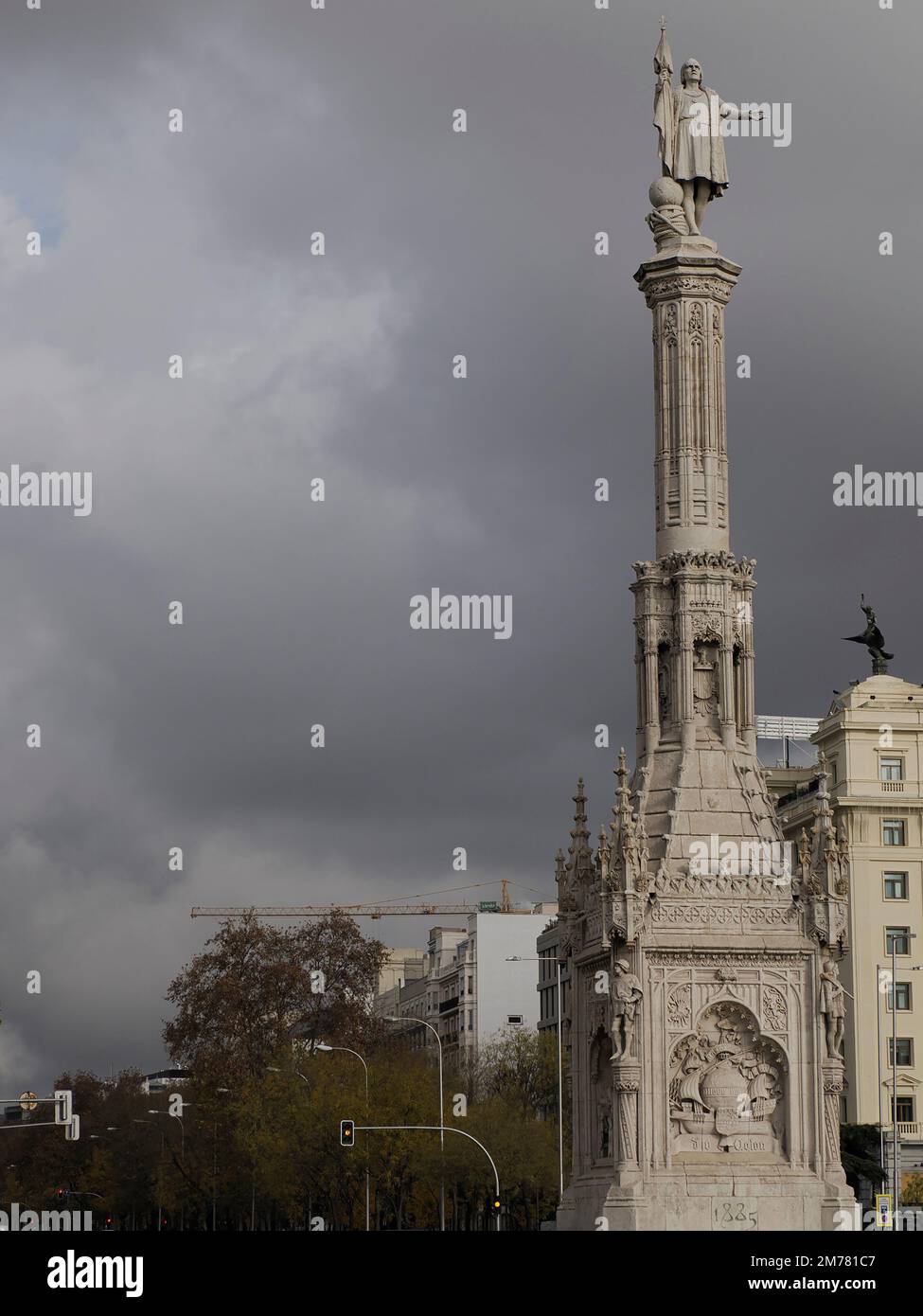 Columbus square with Monument to Christopher Columbus. Plaza de Colon ...