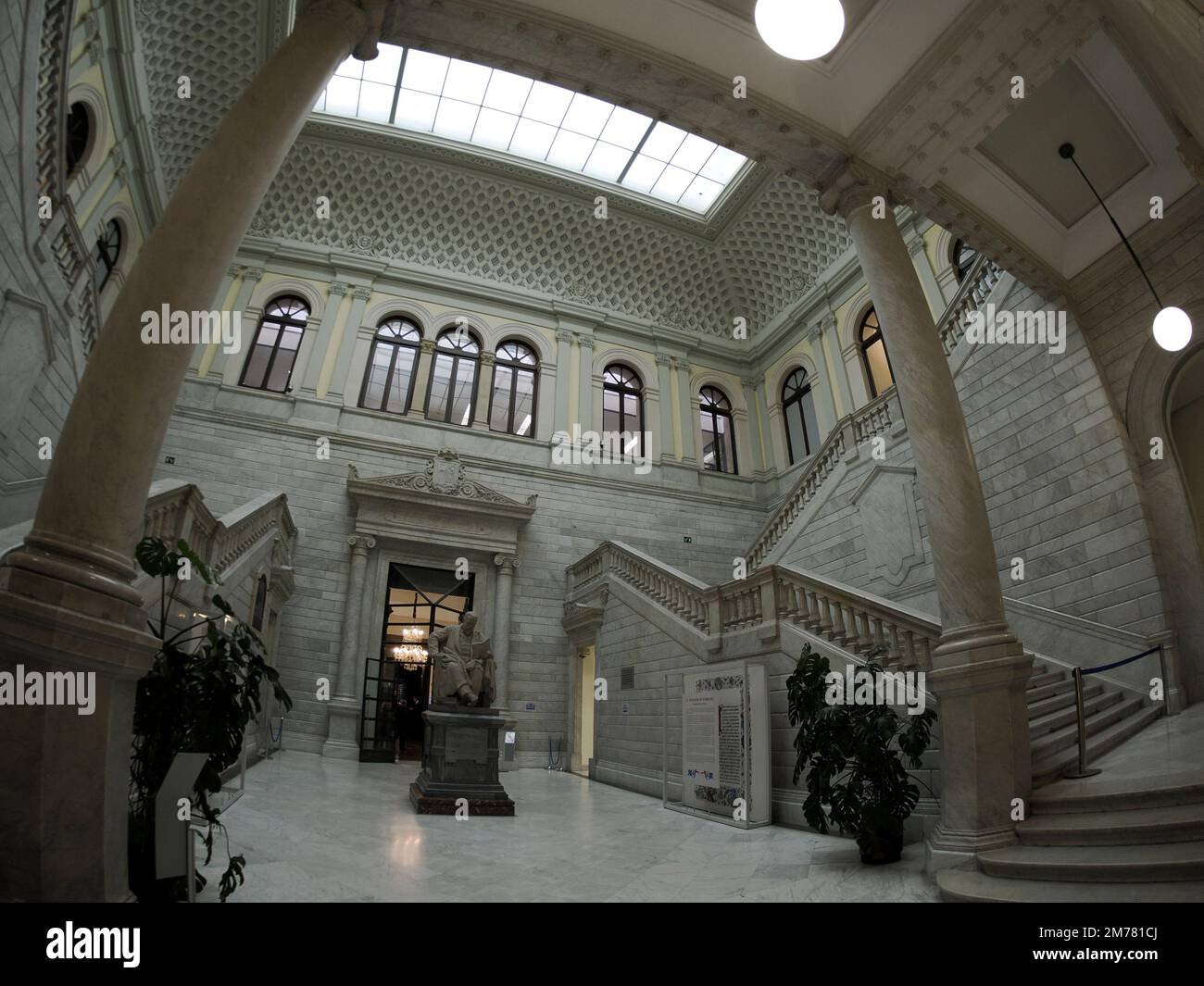 National Library of Madrid, Spain. architecture and art interior Stock ...