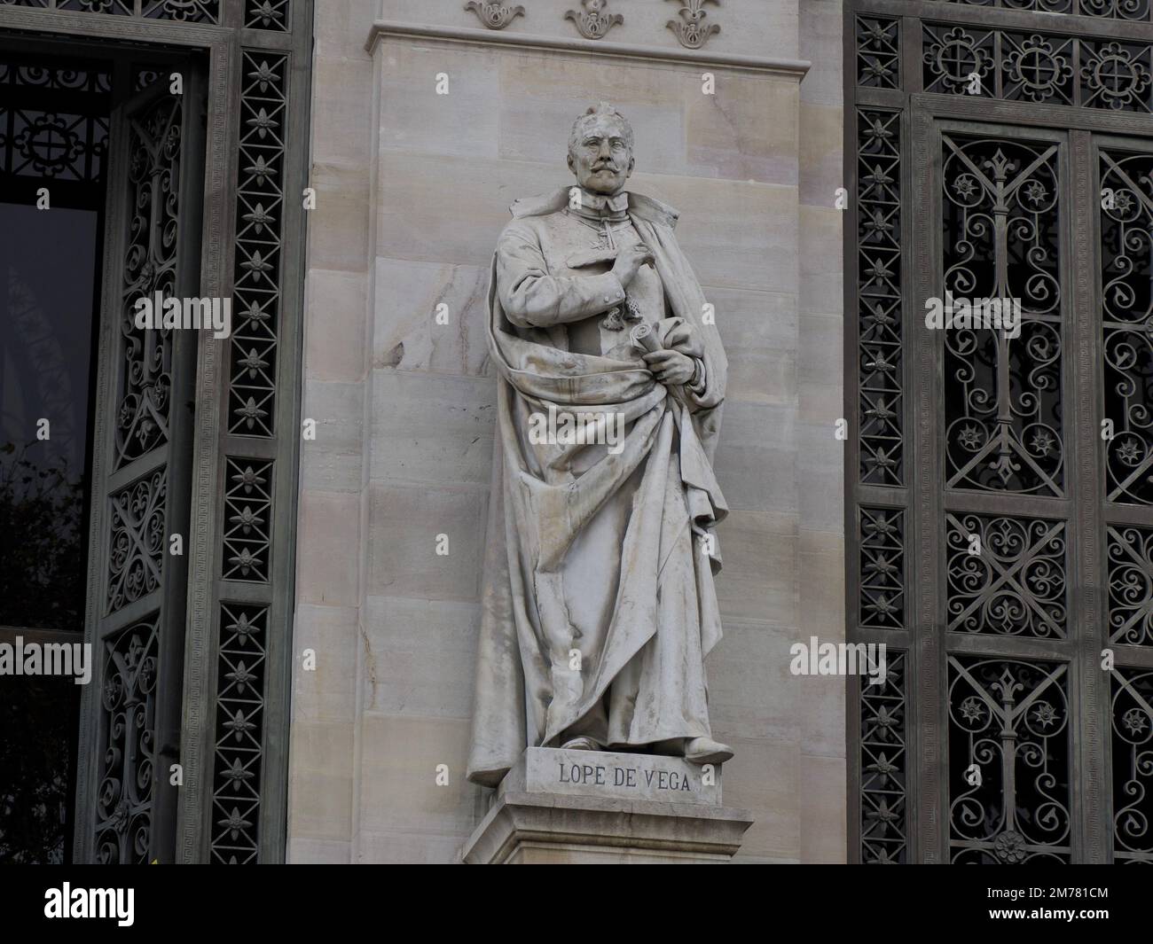 National Library of Madrid, Spain. architecture and art exterior Stock ...