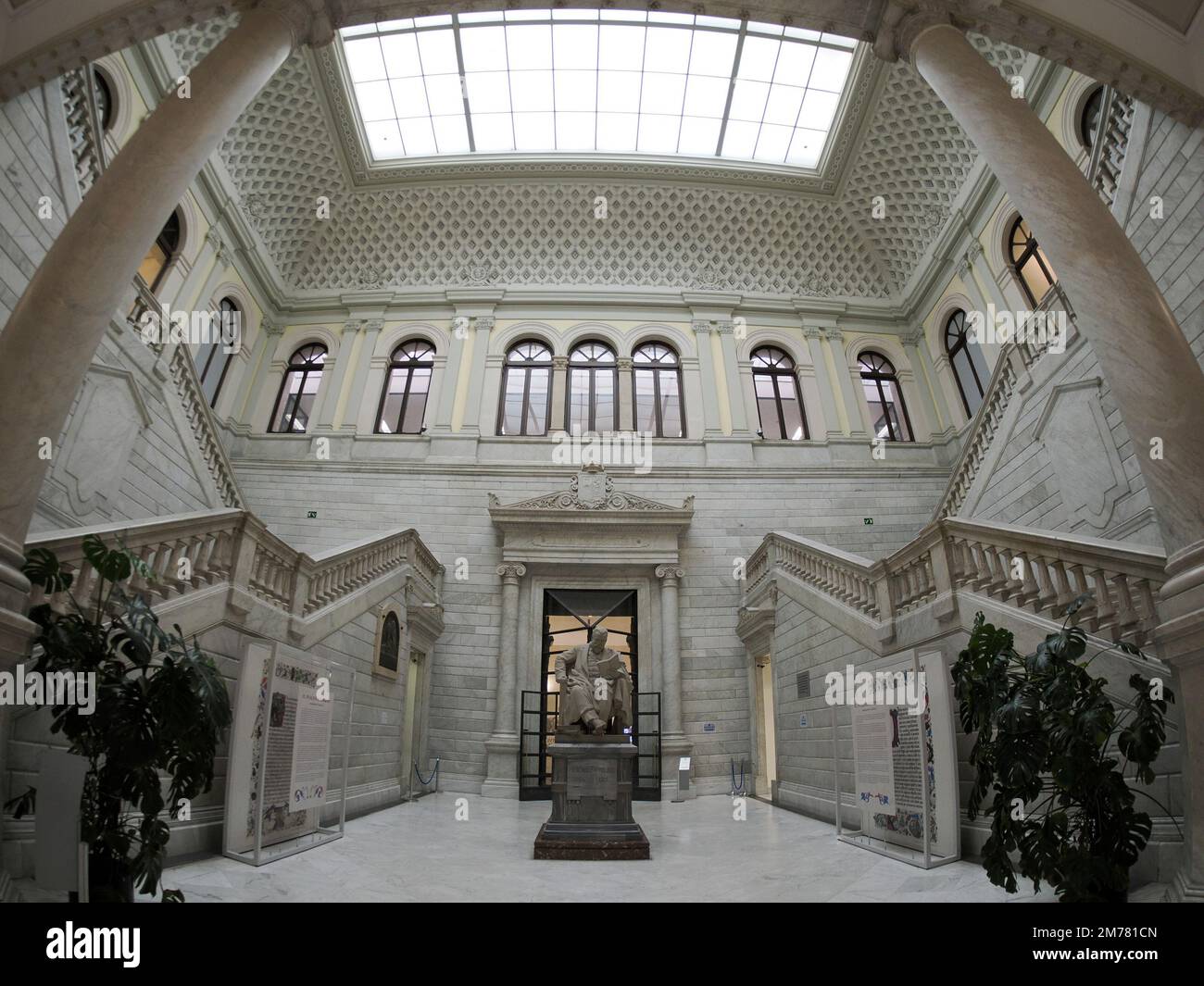 National Library of Madrid, Spain. architecture and art interior Stock ...