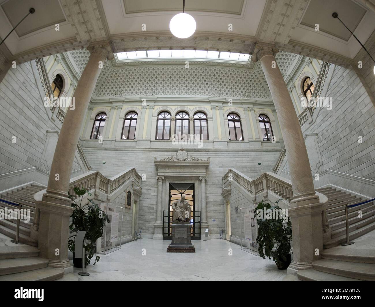 National Library of Madrid, Spain. architecture and art interior Stock ...